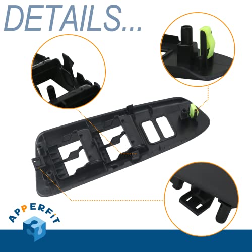 APPERFiT Window Switch Bezel Cover Trim Front Door Left Driver Side Compatible with 2012-2015 Toyota Tacoma Replaces 74202-04040