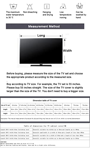 YIJIAFEIFEI Indoor LCD TV Dust Cover with Openable Front Flap, Soft Lace TV Display Covers, Blue Tv Covers for Curved/Flat TV(Size:40 inch)