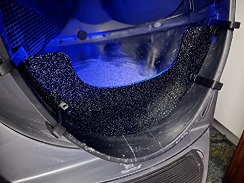 LR Things Half Guard in Obsidian Black Glitter Acrylic for Litter-Robot 3 Litter Box