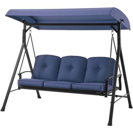 Mainstays Belden Park 3-Person Hammock Swing - Blue