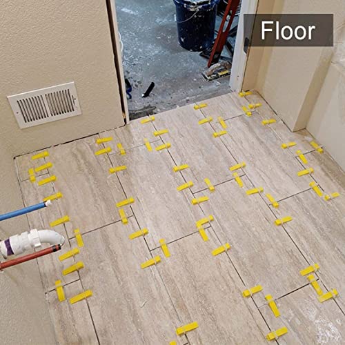Tile Leveling System with Tile Plier - 300-Piece Tile Spacers Clips and 100-Piece Reusable Wedges - Tile Tools Set for Stone Installation (1/8 Inch Tile Spacers)