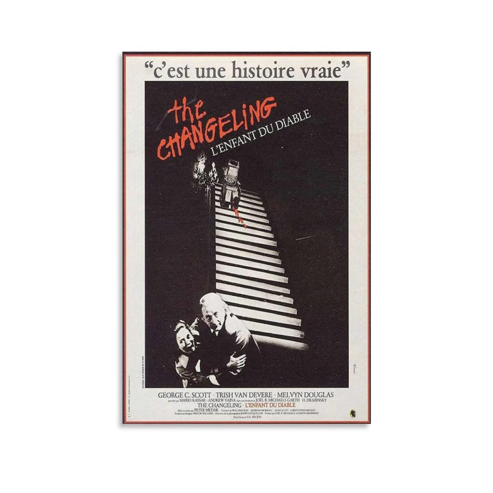 The Changeling Vintage Movie Poster Canvas Wall Art Prints for Wall Decor Room Decor Bedroom Decor Gifts 12x18inch(30x45cm) Unframe-style