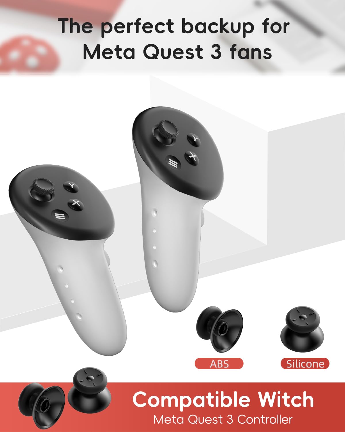 Thumbsticks Replacement Kit for Oculus Quest 2 Controller/for Meta Quest 2 Controller, Repair Accessories for Oculus Quest 2 Controller