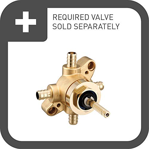 Moen UT2011BN Eva Collection M-CORE 1-Handle Transfer Trim Kit, Valve Required, Brushed Nickel