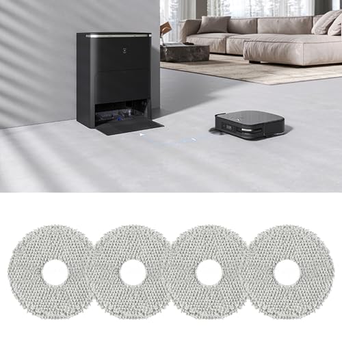17PCS Replacement Accessories Set for Ecovacs Deebot X2 Omni / X2 / X2 Pro / DEX86 Robot Vacuums, 1 Main Brush, 4 Side Brushes, 4 Filters, 4 Mop Cloth, 4 Dust Bags