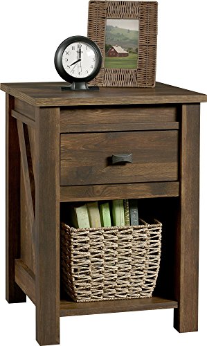 Ameriwood Home Farmington Electric Fireplace TV Console for TVs up to 60", Rustic & Farmington Night Stand, Rustic,Small, Century Barn Pine -