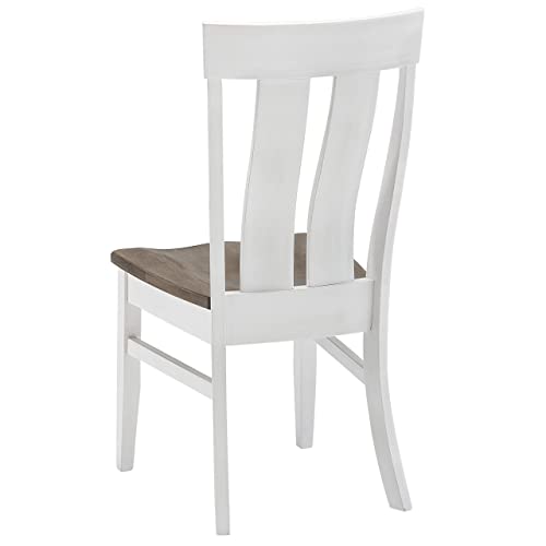 Carol's Inspirations 7 Piece Solid Maple Wood Dining Room Set | Full Kitchen Table Set with Table and 6 Chairs | 38” x 64” Rustic Rectangle Table with Eased Edge and Distressing | Handmade in USA