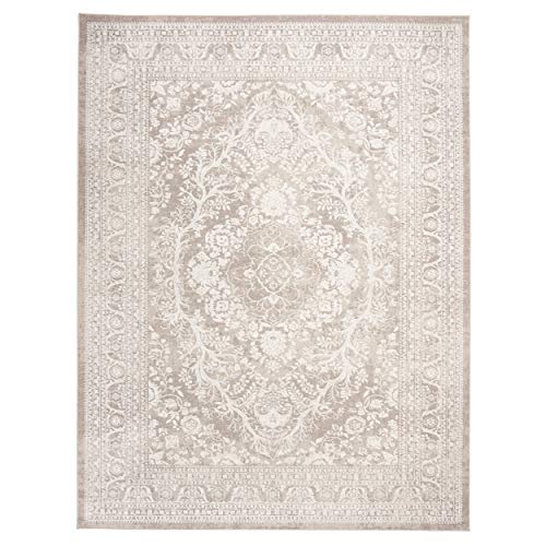 SAFAVIEH Reflection Collection 8' x 10' Beige/Cream RFT668A Vintage Distressed Area Rug