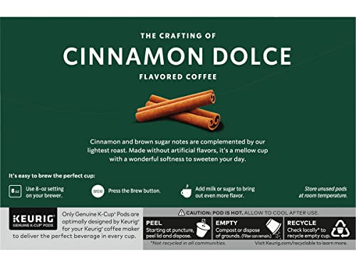 Starbucks Flavored Coffee K-Cup Pods, Cinnamon Dolce Flavored Coffee, No Artificial Flavors, Keurig Genuine K-Cup Pods, 10 CT K-Cups/Box (Pack of 3 Boxes)
