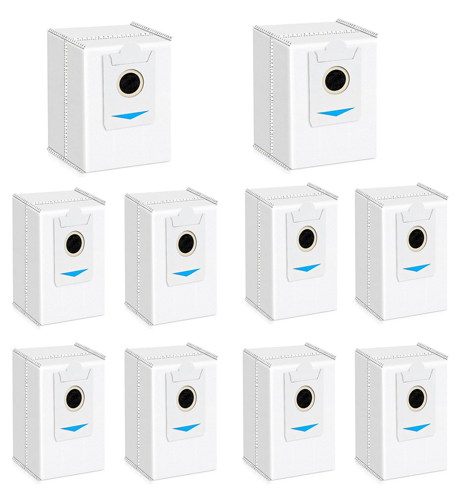 10 Pack Dust Bags Compatible with Ecovacs Deebot X2 Omni/ X2 Omni COMPLETE/ T30S Robot Vacuum, Vacuum Cleaner parts