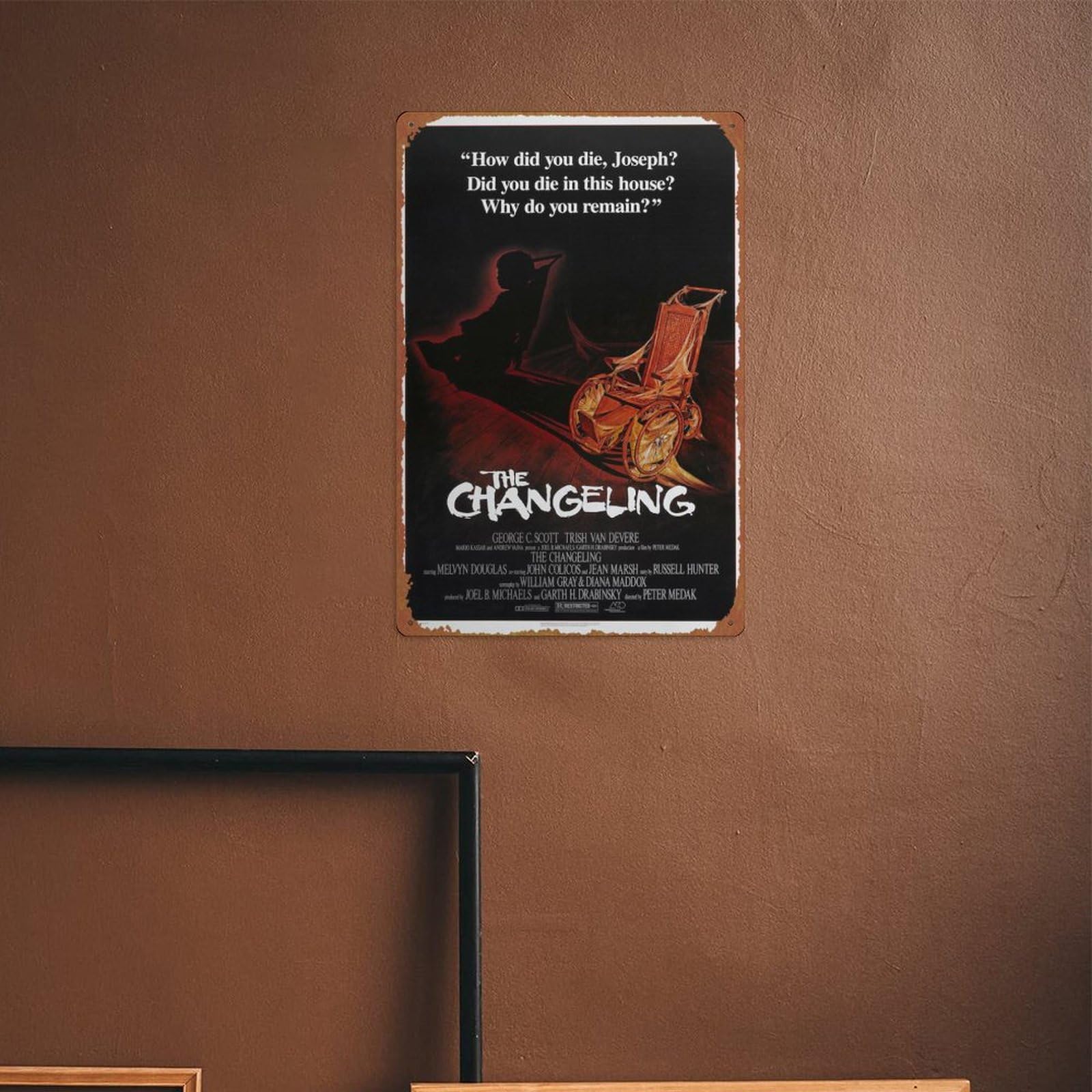 The Changeling Professional Tin Poster- Ideal Wall Decor for Bars, Cafes, Offices, Restaurants, Homes, Gardens, Shops, Clubs - 12 X 8 Inches