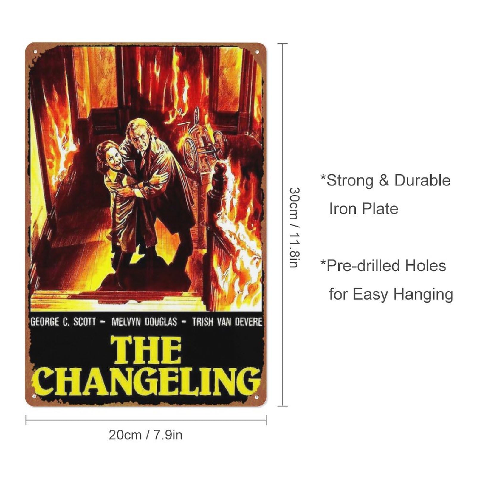 The Changeling Professional Tin Poster- Ideal Wall Decor for Bars, Cafes, Offices, Restaurants, Homes, Gardens, Shops, Clubs - 12 X 8 Inches