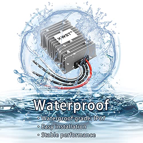 XWST DC 12V 24V Step Down to 5V 40A 200W Converter Voltage Reducer, 5Volt regulator Waterproof DC/DC Buck Transformer Power Supply