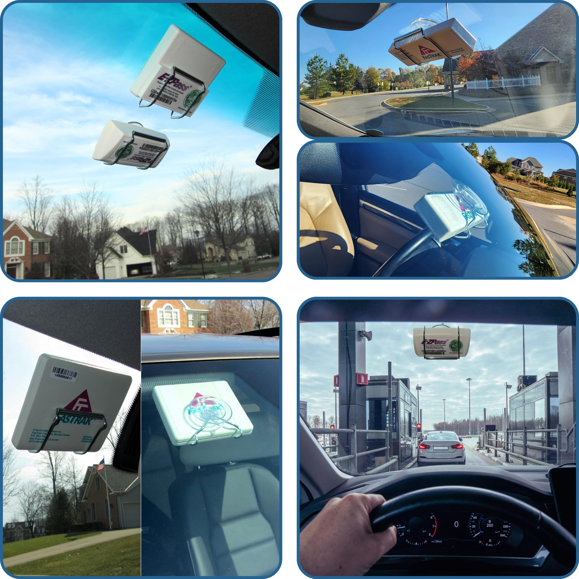 JL Safety EZ Pass Holder - Indestructible Toll Pass Holder for EZ-Pass, I Pass, FasTrak, SunPass & SunPass Pro, Uni, NC QuickPass, EPass Xtra, 91 Express Lanes & more - Made in USA