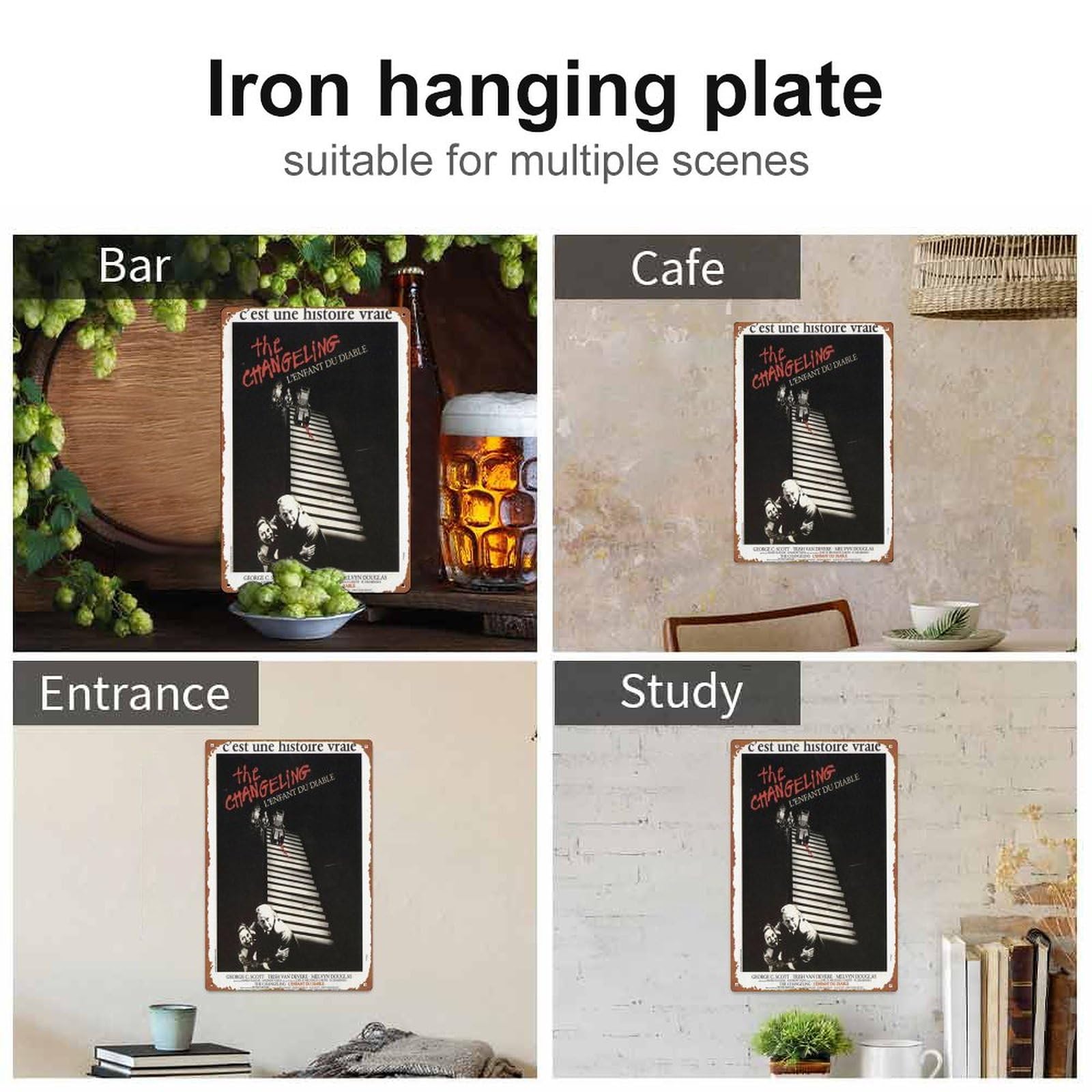 The Changeling Professional Tin Poster- Ideal Wall Decor for Bars, Cafes, Offices, Restaurants, Homes, Gardens, Shops, Clubs - 12 X 8 Inches