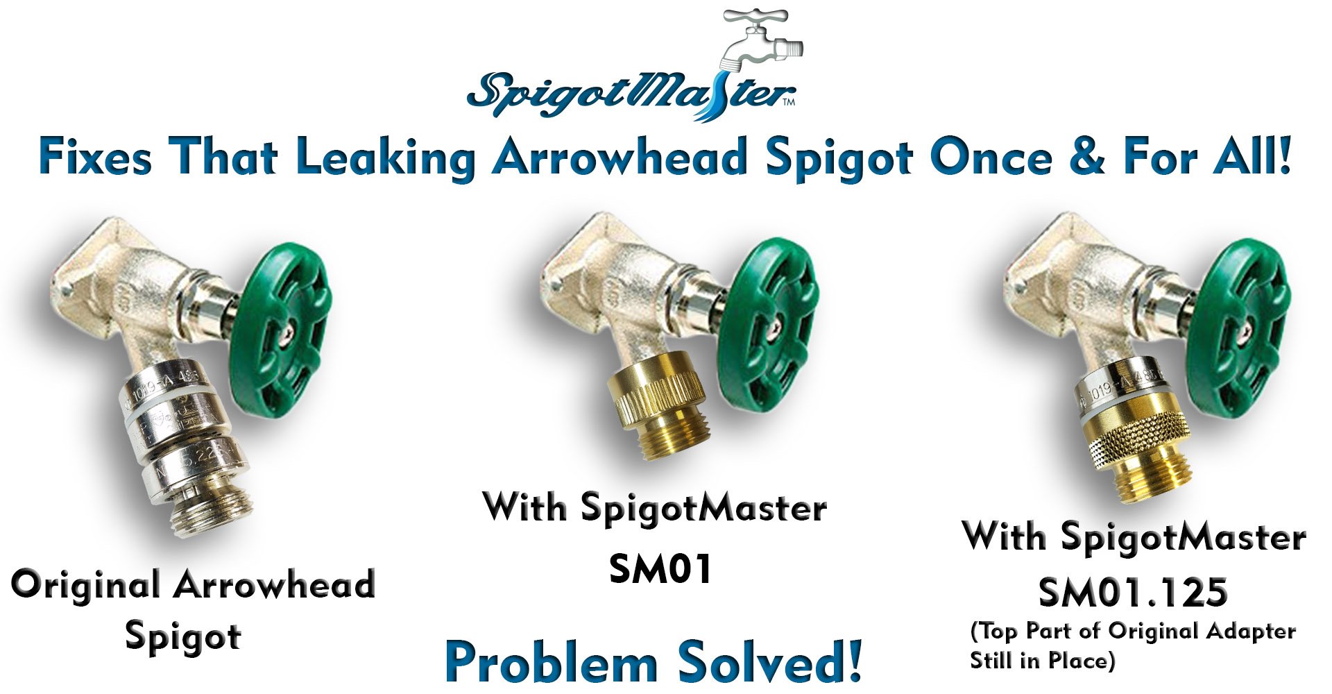 Spigotmaster ~ SM01 Vacuum Breaker Adapter~ Turns an Arrowhead Anti-Siphon Hose Bib Into a Straight Through Connection. Replaces 1019-a-486BFP & Fits: 482BFP(1, SM01)