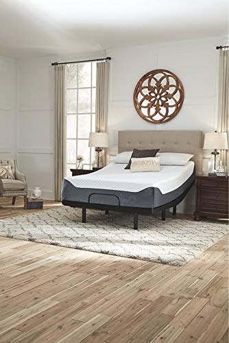 Signature Design by Ashley 14 Inch Elite Plush Mattress, Green Tea & Charcoal Infused Gel Memory Foam, Queen
