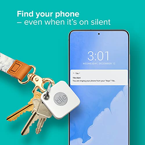 Tile Mate (2020) 1-pack - Bluetooth Tracker, Keys Finder and Item Locator for Keys, Bags and More; Water Resistant with 1 Year Replaceable Battery