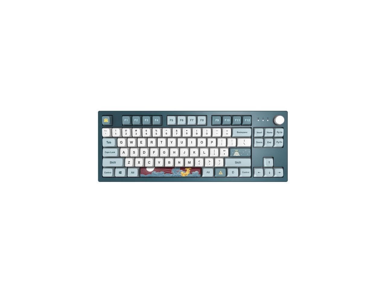 Montech MKey TKL Mechanical Gaming Keyboard: Customizable RGB LED, Premium MDA Profile PBT Keycap, Hot-Swappable Gateron G Red Pro 2.0 Pre-lubed Switches, Osaka Castle Theme, Freedom (MK87FR)