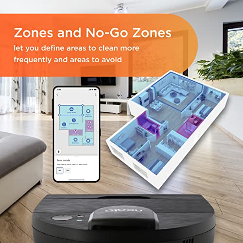 Neato D9 Intelligent Robot Vacuum CleanerâLaserSmart Nav, Smart Mapping, Cleaning Zones, WiFi Connected, 200-Min Runtime, Powerful Suction, Turbo Clean, Corners, Pet Hair, XXL Dustbin, Alexa. 945-0445