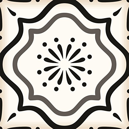 Black & White Collection Peel and Stick Tile Stickers 24 PC Set backsplash Tile Decals Bathroom & Kitchen Vinyl Wall Decals Easy to Apply Just Peel & Stick Home Decor (Black & White B5, 4x4 Inch)