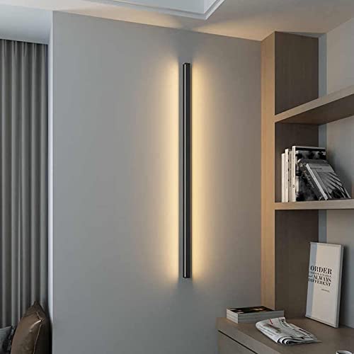 Ozarke Minimalist Creative Long Wall Lamp Modern LED Background Wall Lamp Living Room Bedside Aluminum Wall Light Ligting Sconce (60 inches Hard Wired)