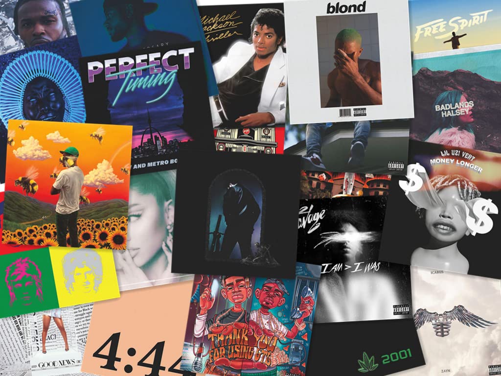 100 Pcs Poster,5x5In Album Cover Posters,Wall Collage Kit, Posters For Room, Music Posters, Rapper Posters, Wall Posters, Posters For Bedroom