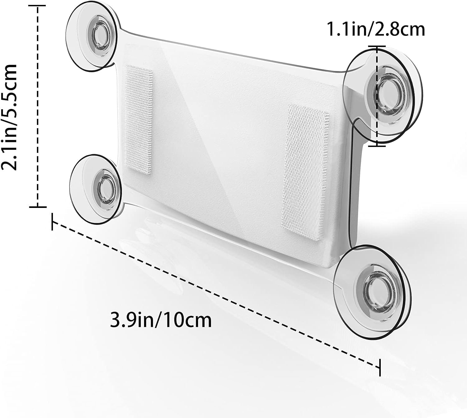 ChengFu EZ Pass Holder - IZoom/IPass Holder/Toll Pass/TransponderHolder Compatible with Most US States Toll Pass Windshield Mount Suction Cup Holder(4 Mounting Strips Included)