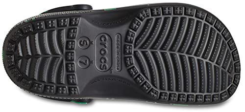 Crocs Unisex Classic Hemp Leaf Clogs, Half Baked and Weed Graphics, Black, Numeric_8 US Men
