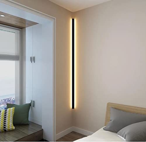Ozarke Minimalist Creative Long Wall Lamp Modern LED Background Wall Lamp Living Room Bedside Aluminum Wall Light Ligting Sconce (60 inches Hard Wired)