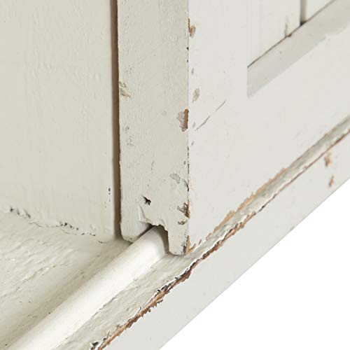 Kate and Laurel Cates Decorative Wall Storage Cabinet with Two Sliding Barn Doors, Rustic White