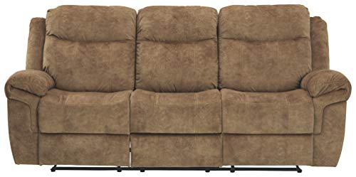 Signature Design by Ashley Huddle-Up Manual Reclining Sofa with Drop Down Table, Storage & USB Outlets, Brown