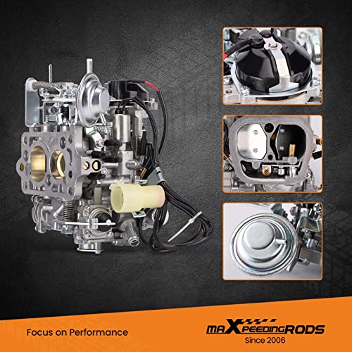 maXpeedingrods 2-Barrel Carburetor for Toyota Pickup 22R Engine 1981-1987 with Round Plug Connector and Automatic Choke TOY-505 2.4L 2366cc 35290/C4036