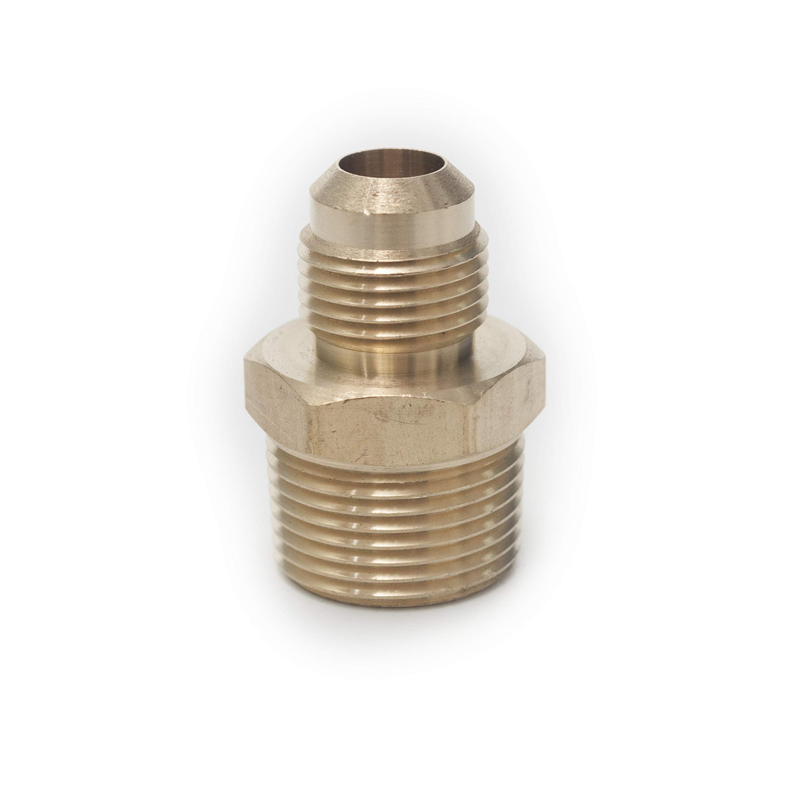 Generic Brass Flare 1/2" OD x 3/4" Male NPT Connector Tube Fitting(pack of 5)