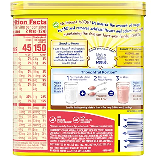 Nesquik Strawberry Powder Drink Mix 9.38oz