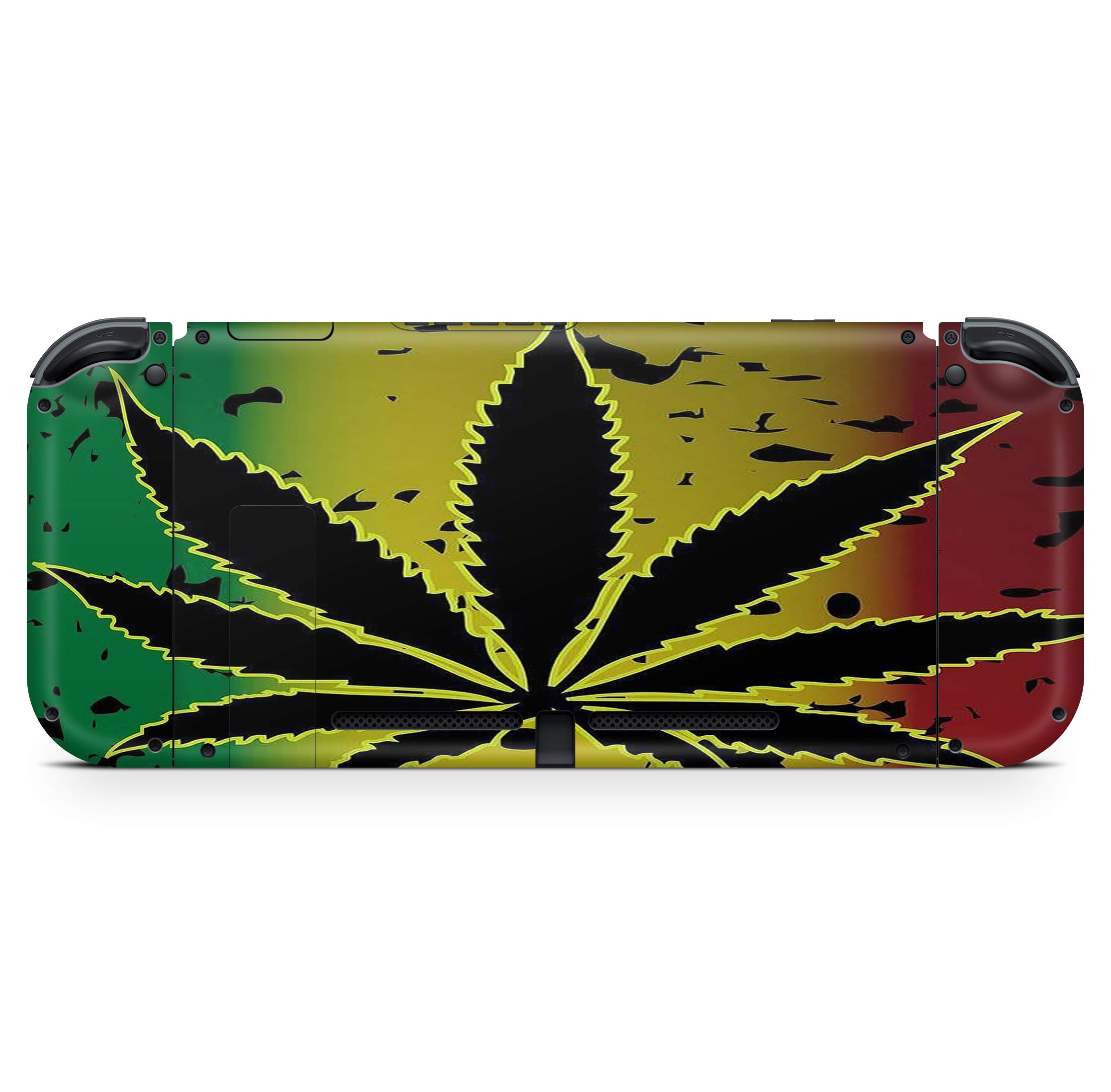 Weed Skin Decal Vinyl Sticker Compatible with Nintendo Switch Console + 1 Controller Skins Set