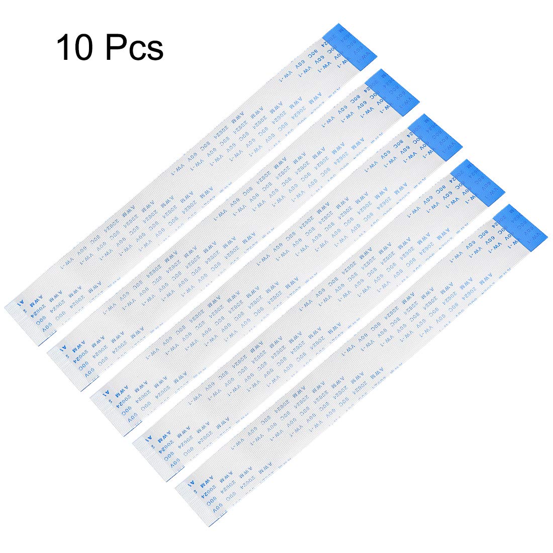 uxcell Flexible Flat Cable, 40 Pins 0.5mm Pitch 150mm FPC FFC Flexible Ribbon Cable for LCD TV DVD Player Laptop 10Pcs (B Type)