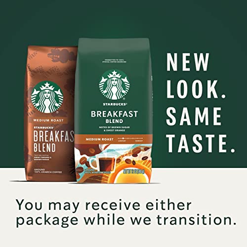 Starbucks Medium Roast Whole Bean Coffee β Breakfast Blend β 100% Arabica β 6 bags (12 oz. each)