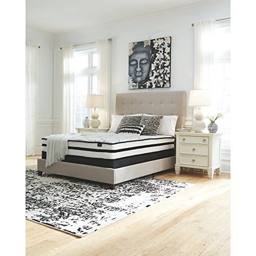 Signature Design by Ashley Chime 10 Inch Medium Firm Hybrid Mattress, CertiPUR-US Certified Foam, King