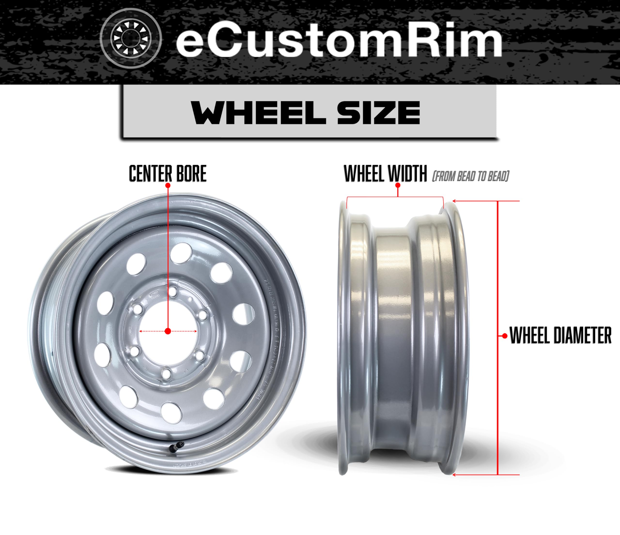 eCustomrim 2-Pack Trailer Tires On Rims 4.80-12 480-12 4.80 X 12 Load Range B 4 Lug Wheel White Spoke - 2 Year Warranty w/Free Roadside