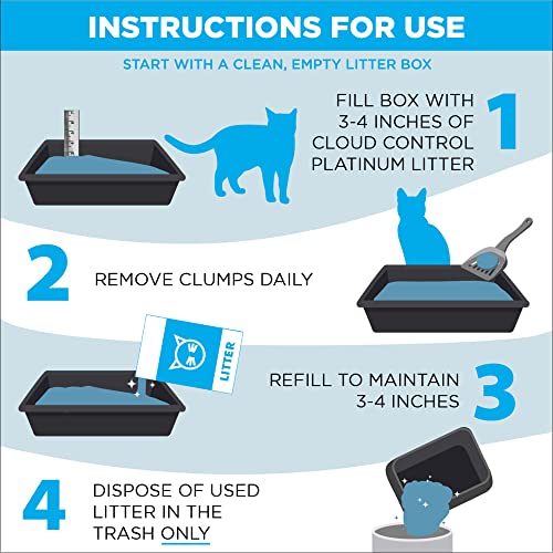 Arm & Hammer Cloud Control Platinum Multi-Cat Clumping Cat Litter with Hypoallergenic Light Scent, 14 Days of Odor Control, 18 lbs