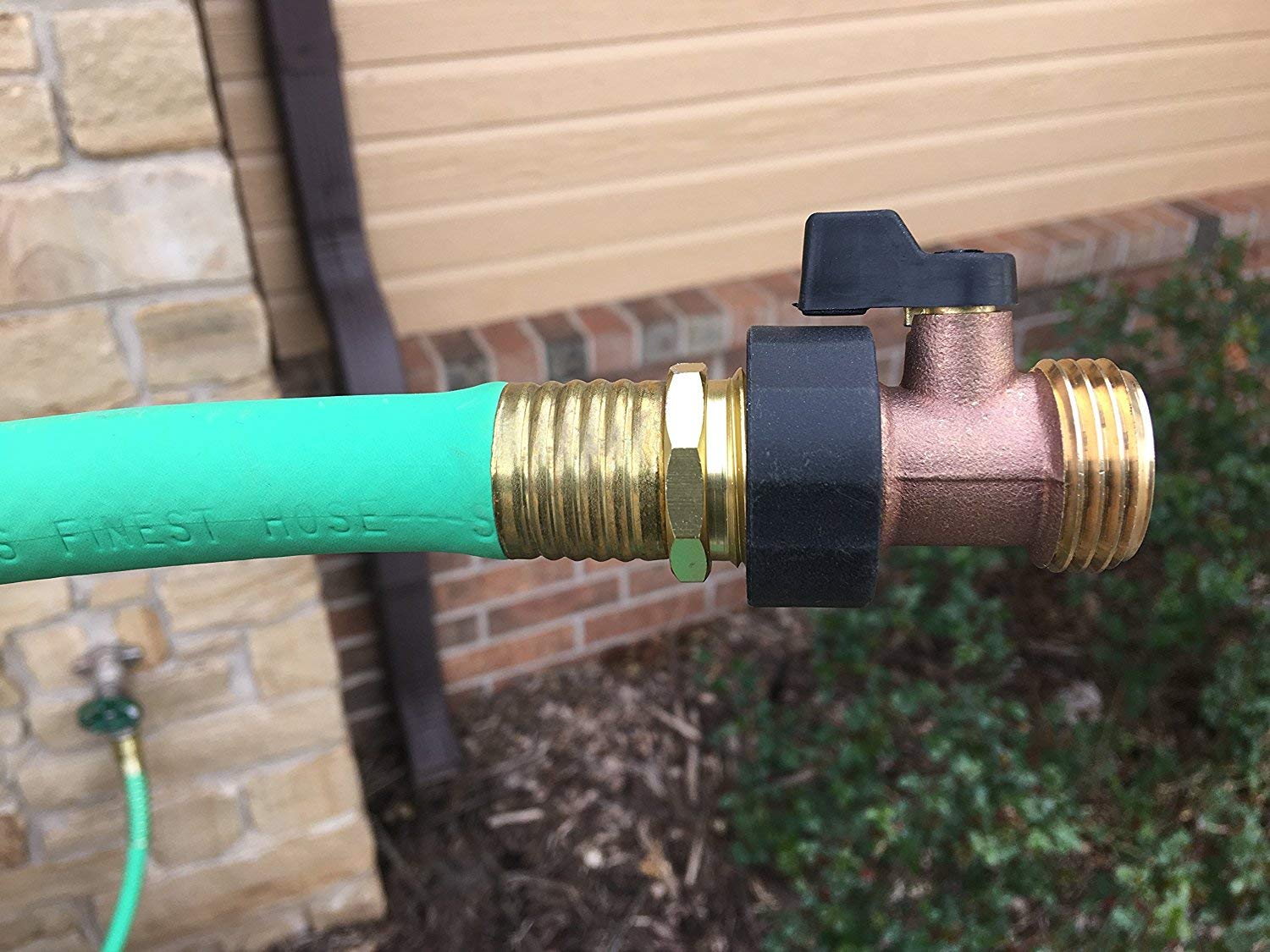 The World’s Best Water Shut Off Valve – Garden Hose Ball Valve Connector – Adjustable Shut Off, High Flow, Leak-Proof – Heavy Duty Solid Brass Watering Extender