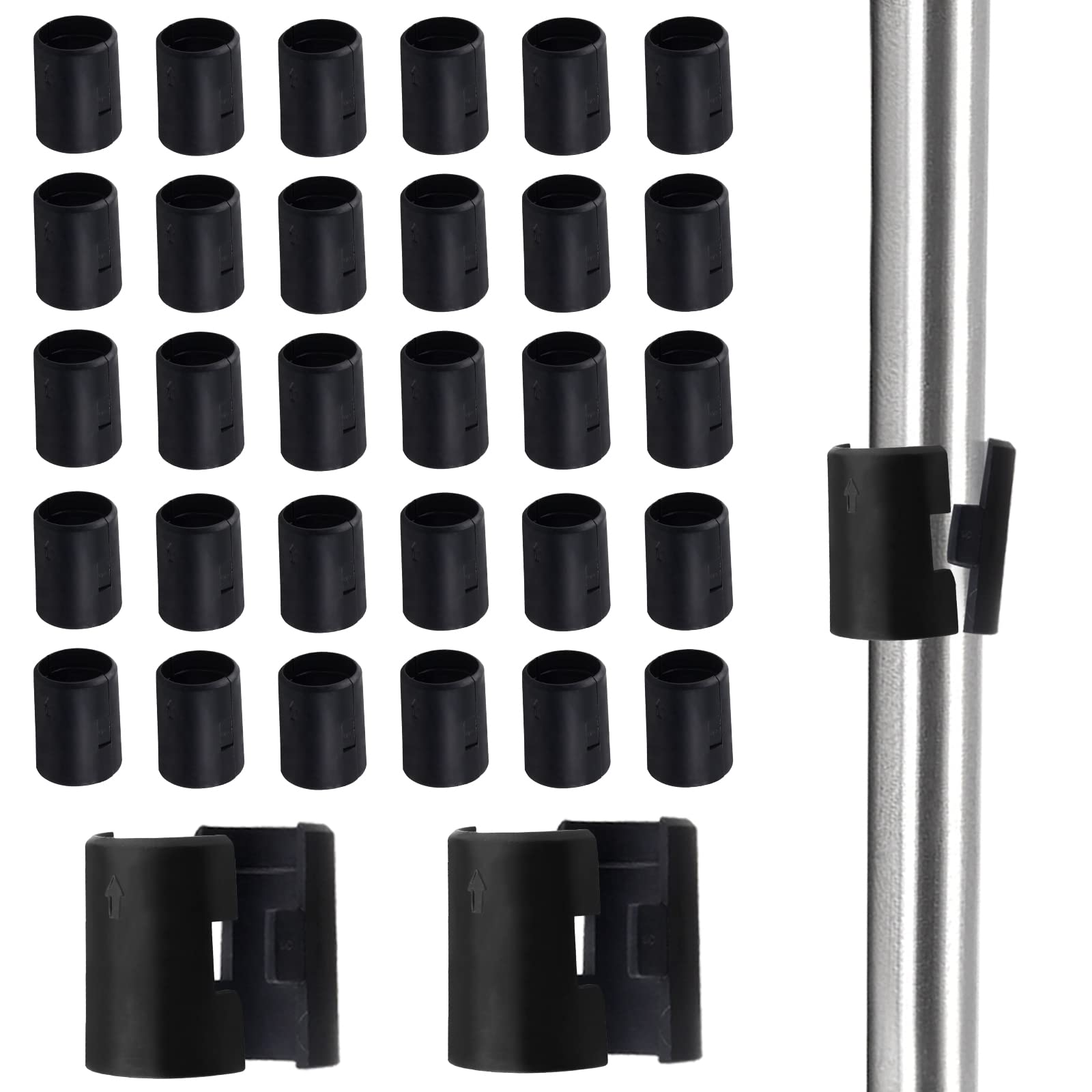 Bivethoi 72 Pack Wire Shelf Clips for 7/8 Inch Post, Split Shelving Sleeves Replacements for Wire Shelving System, 36 Pairs