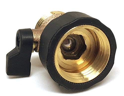 The World’s Best Water Shut Off Valve – Garden Hose Ball Valve Connector – Adjustable Shut Off, High Flow, Leak-Proof – Heavy Duty Solid Brass Watering Extender