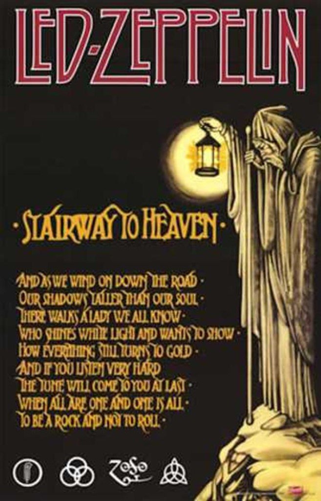 Led Zeppelin Stairway to Heaven Poster 24 X 36