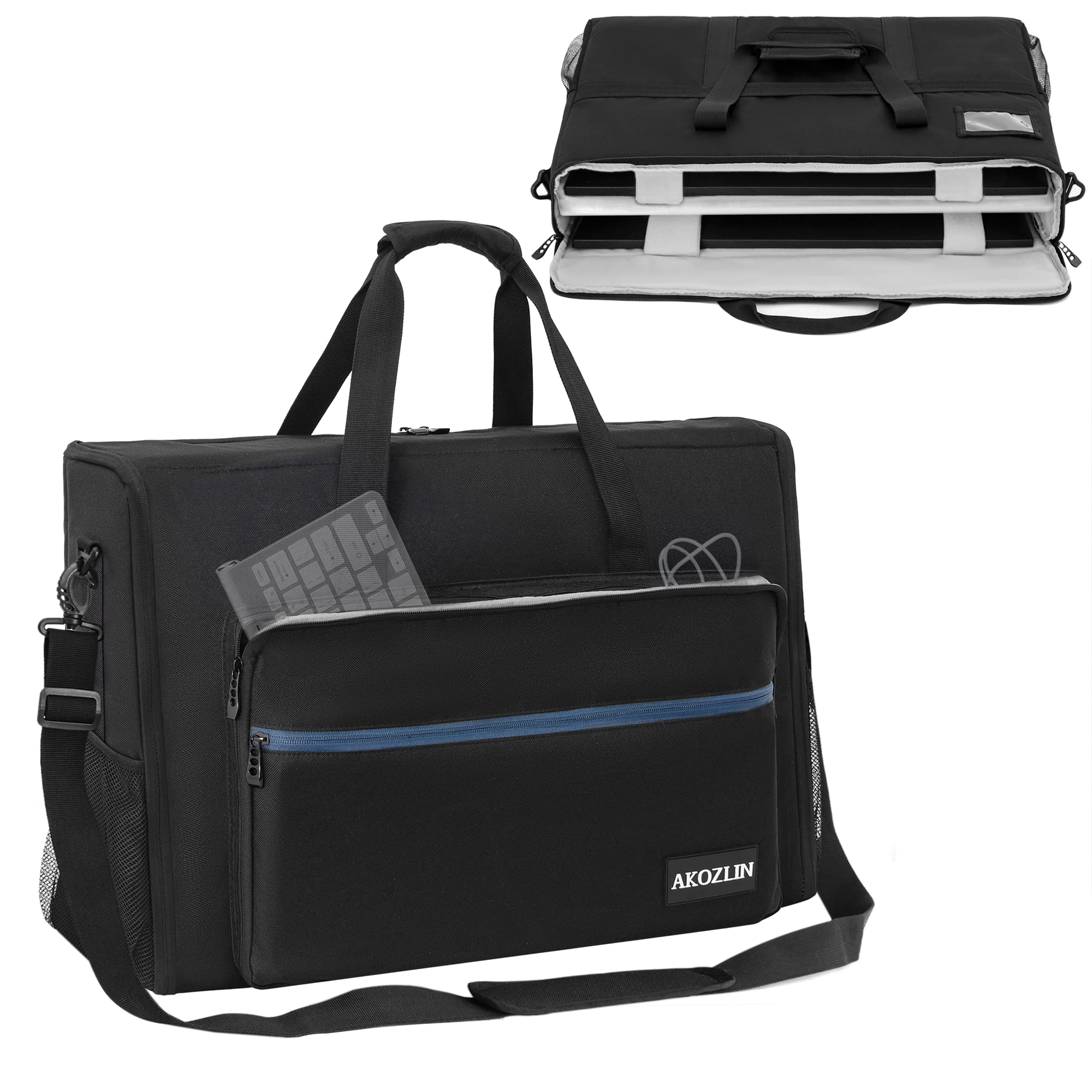 AKOZLIN LCD Screens/TVs(up to 2) Transport Tote Bag for 27" - 32" Displays Padded Monitor Carrying Travel Case (NOT FOR IMAC) With Shoulder Strap
