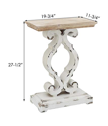 Rustic Farmhouse Accent End Table, Natural Wood Side Table Nightstand for Dinning or Living Room 19.75 x 11.75 x 27.5 Inches