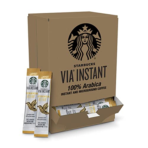 Starbucks VIA Instant Coffee Blonde Roast Packets â Veranda Blend, 50 Count (Pack of 1)