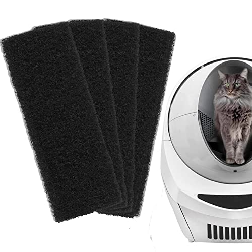 4 Pack Carbon Filters Compatible with Litter-Robot 3-Replacement Filters for All Litter-Thicker Keep More Fresh and Absorbs Odors and Controls Moisture-Filters Eliminate Odors and Easy Installation