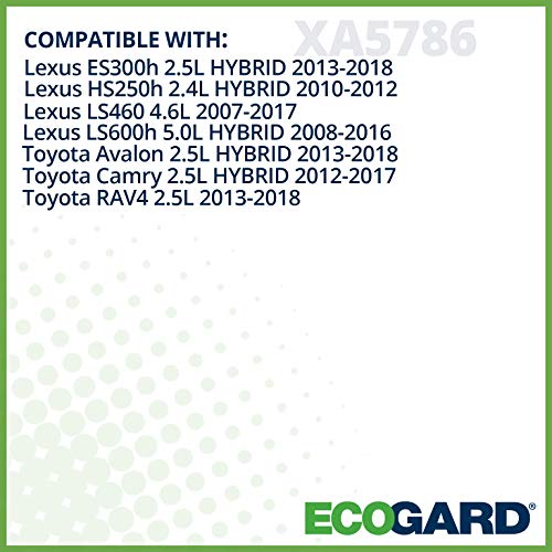 ECOGARD XA5786 Premium Engine Air Filter Fits Toyota RAV4 2.5L 2013-2018, Camry 2.5L HYBRID 2012-2017, Avalon 2.5L HYBRID 2013-2018 | Lexus LS460 4.6L 2007-2017, ES300h 2.5L HYBRID 2013-2018